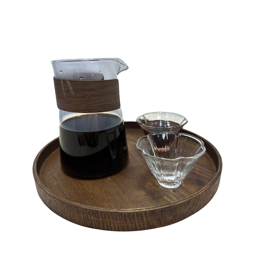 OTLMALL | Wooden coffee cup and pot set (1 coffee pot + 2 cups + 1 tea ...